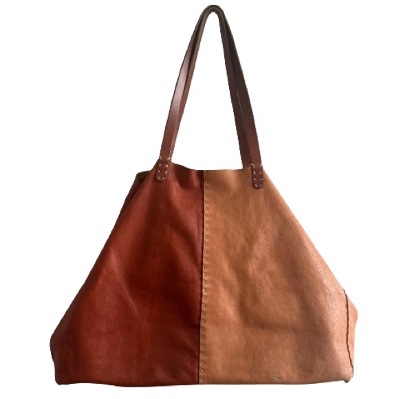 Henry Cuir | Bags | Henry Cuir Paranthese Brown Leather Two Tone ...